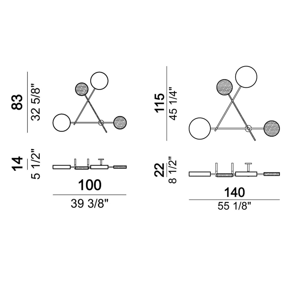 Bernhardt & Vella Arketipo IRIDE wall lamp – One Two modern lighting factory