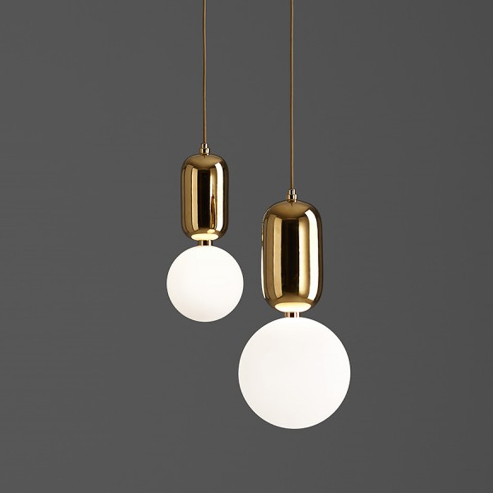 PARACHILNA ABALLS Gold Pendant LAMPS – One Two modern lighting factory